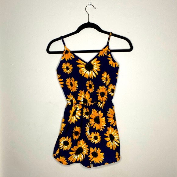SHEIN | Pants & Jumpsuits | Sunflower Romper Perfect For Summer Days In ...